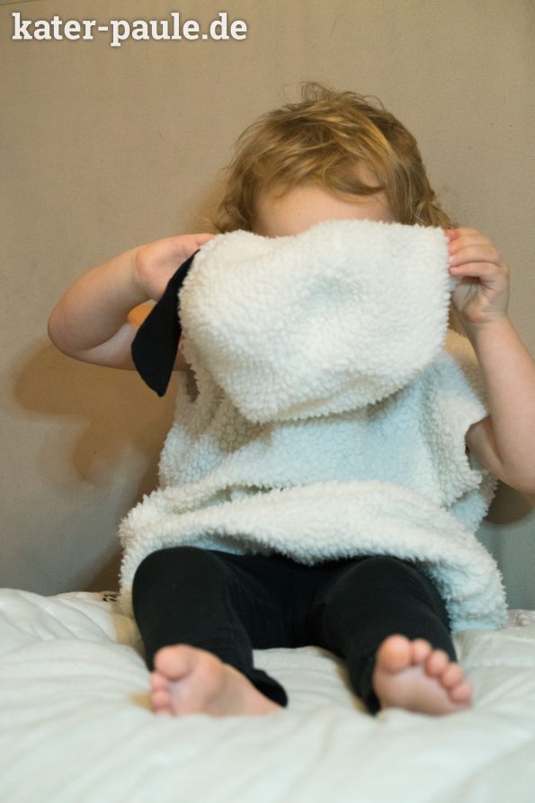 Shaun das Schaf Kostüm für den Kinderfasching - Super schnell genäht!